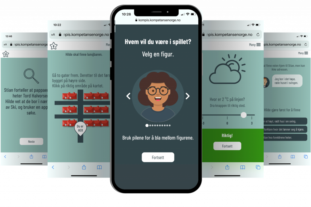 Kompis for Kompetanse Norge: Et spill i grunnleggende ferdigheter | Task